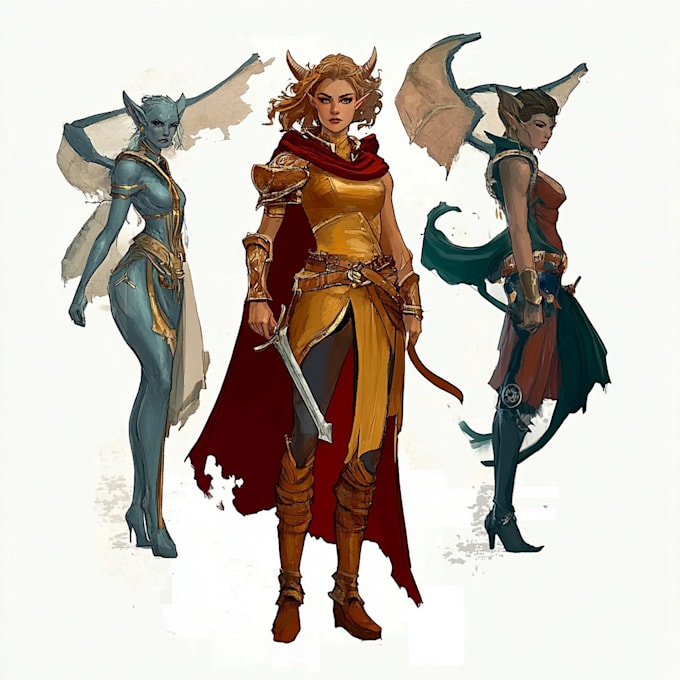 Draw your dnd character art by Shayantikalh | Fiverr