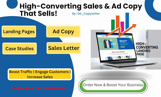 Create high converting sales, ad and landing page copy that drives revenue by Gs_copywriter | Fiverr