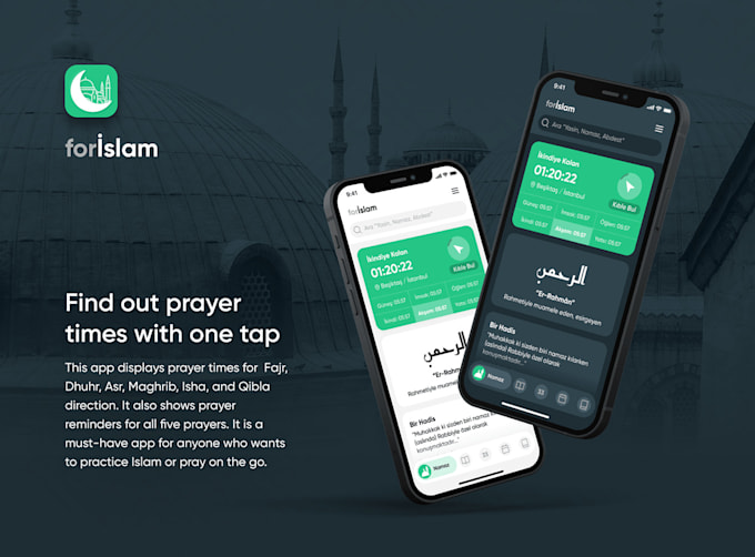 Develop muslim prayer app, ramadan app, food delivery app, islamic app ...