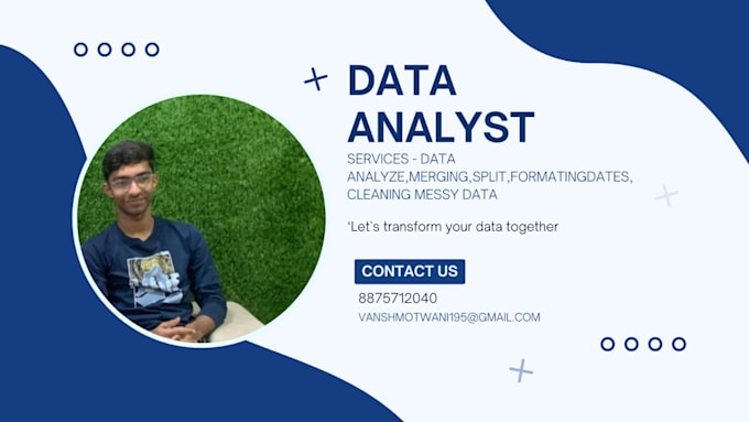 Manage, clean, analyze, visualize excel data by Vanshmotwani | Fiverr