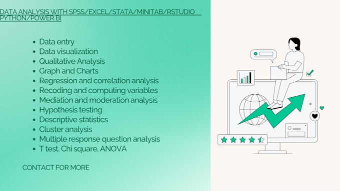 Do statistical data analysis using spss, stata, rstudio, excel and ...