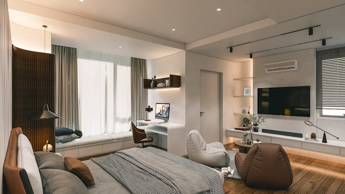 Create layout plan,3d model and rendering for your architecture projects by Myothihathein | Fiverr