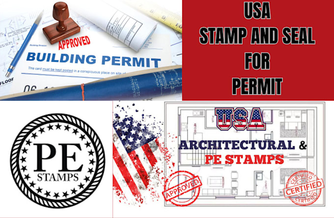 Do architectural stamp, mep stamp, pe stamp, and seal for usa city ...