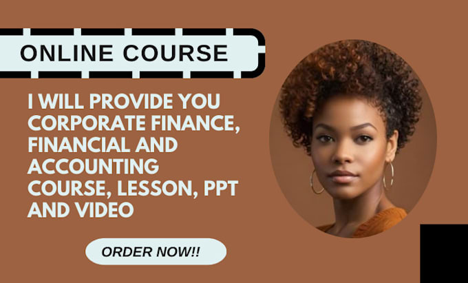 Create corporate finance, financial and accounting course, lesson, ppt ...