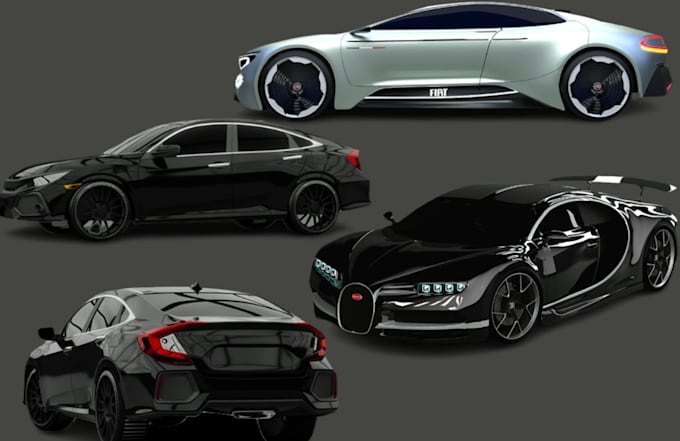 Realistic vehicle automotive car render vector illustration 3d object ...