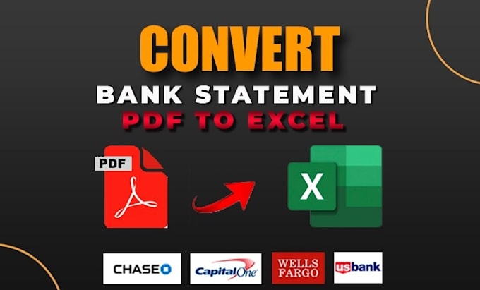 Convert bank statements to pdf, excel, csv and reconcile by Muqaddasservice | Fiverr