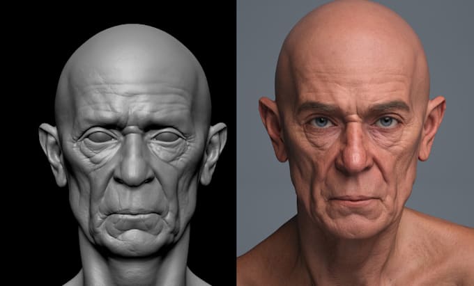 Sculpt 3d character model 3d stylized character bust model for 3d ...