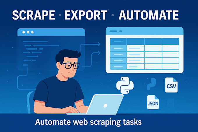 Automate web scraping tasks for any website in python by Corneelvanoostv | Fiverr