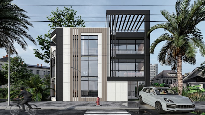 Create exterior visualizations for residential buildings by Eyob_dagne | Fiverr