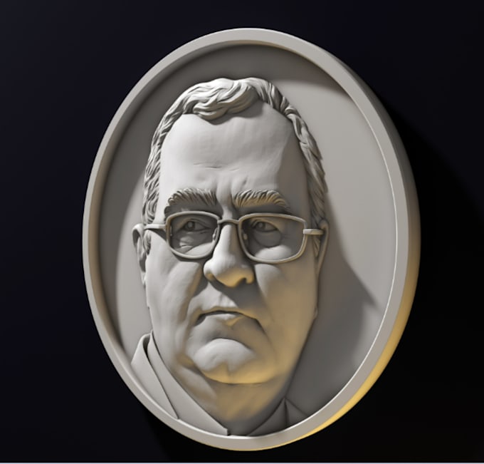 Sculpt printable 3d coin model 3d bas relief wall art 3d coin animation ...