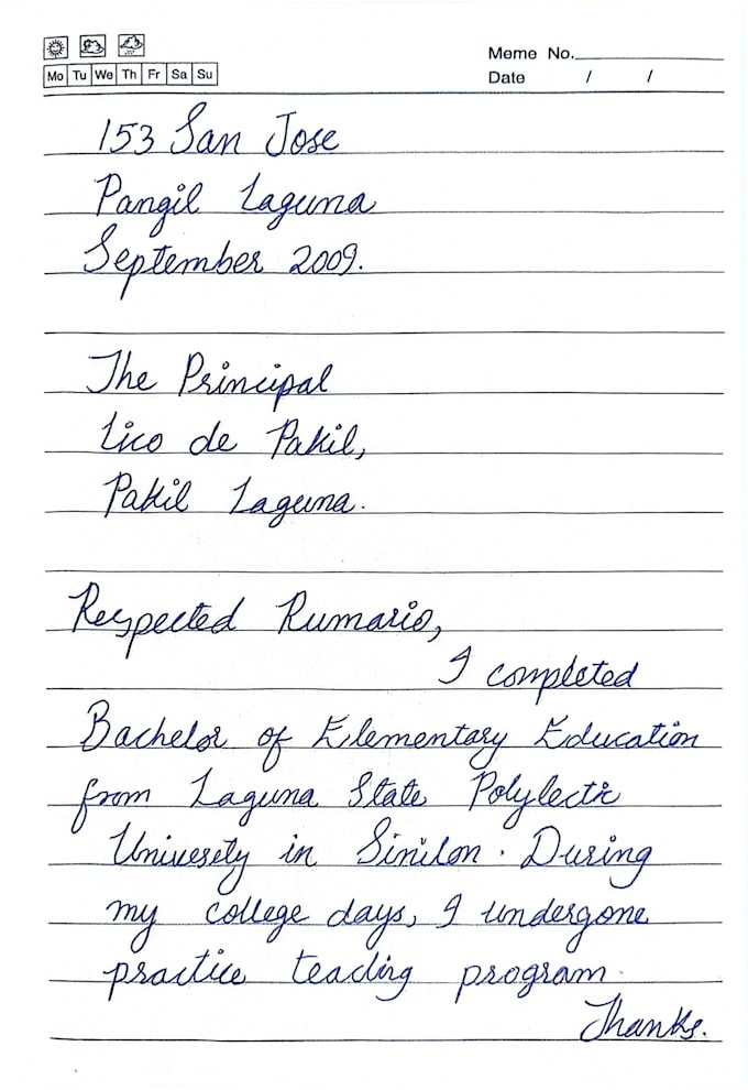 Do handwrite notes and letters by Noornu | Fiverr