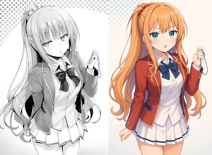 Colorize your favorite manga using ai by Mythopo3ic | Fiverr