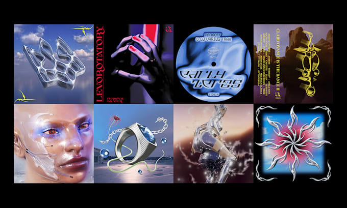 Create a unique 3d futuristic cover art for your music album by ...