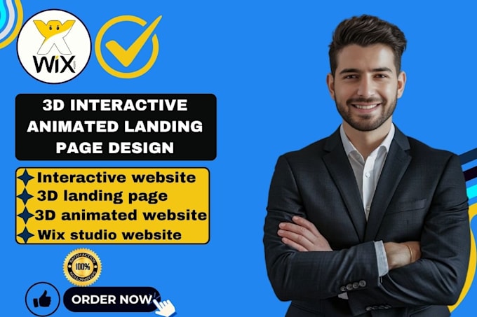Create 3d interactive wix website design, 3d animated wix studio 3d landing page by Stephen ...