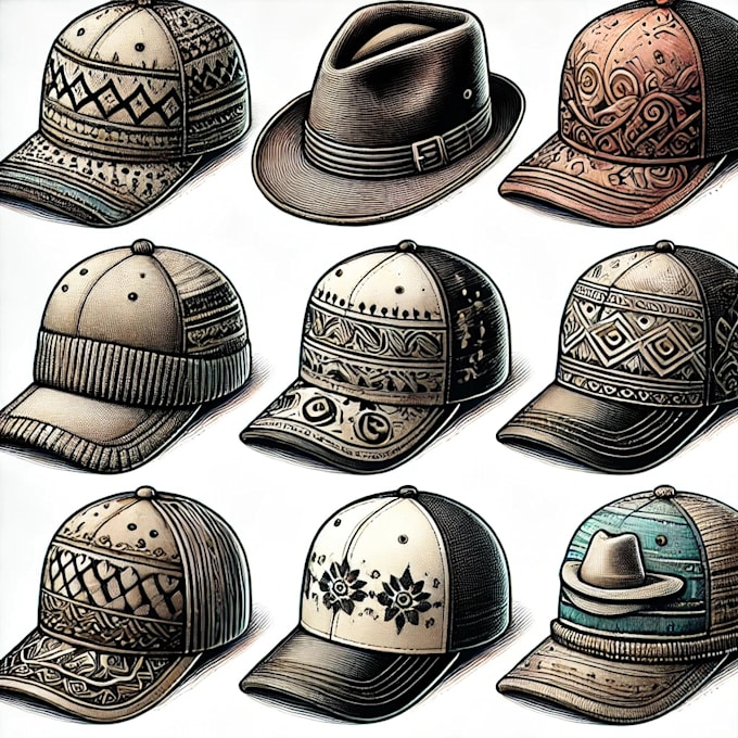 Custom hat design unique stylish hat concepts by Kamrocn | Fiverr