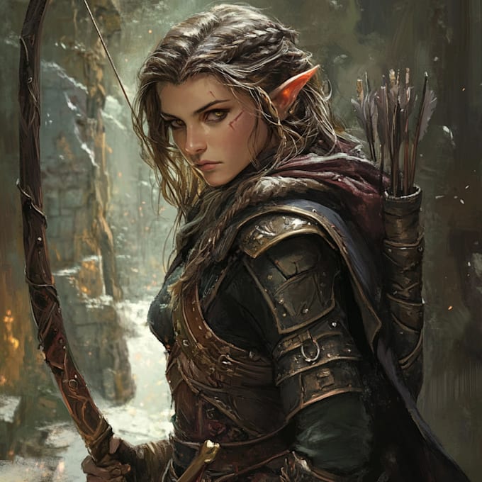 Do dnd fantasy character concept art design by Jelindabailey4 | Fiverr