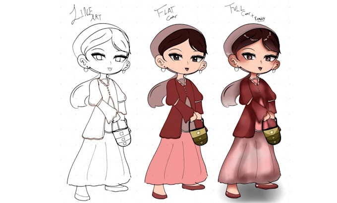 Draw cute full body or chibi in mystyle unlimited revision by ...