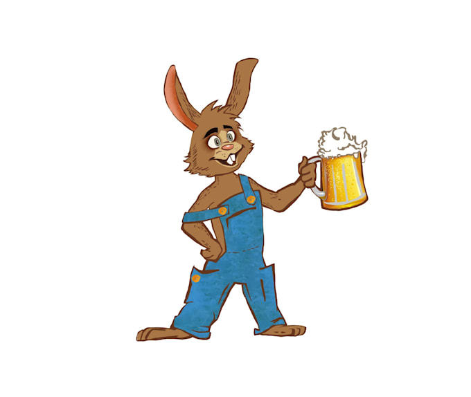 Design lovable rabbit craft beer pub logo by Karlscho_walter | Fiverr