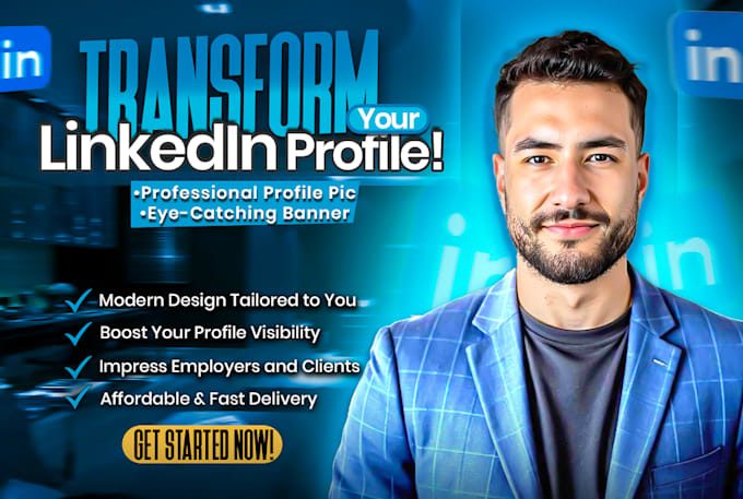 Revamp your linkedin profile picture and banner by Afxal_khan | Fiverr