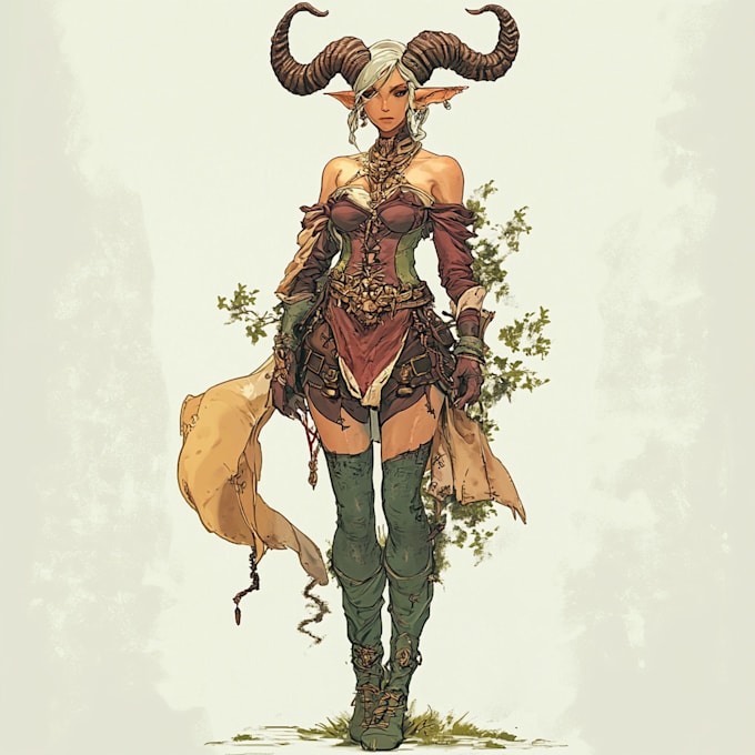 Draw dnd character art and game character concept art by Synallasis ...