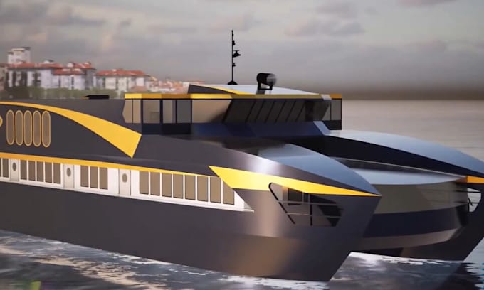 Do 3d realistic boat animation,3d boat model, 3d yacht modeling, 3d ...