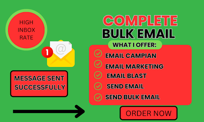 Boost sales with bulk email , manual sending for high inbox delivery by Successpro6 | Fiverr
