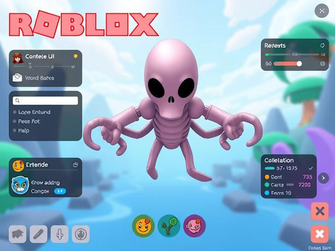 Design professional ui ux hud and custom gui for your roblox game by ...