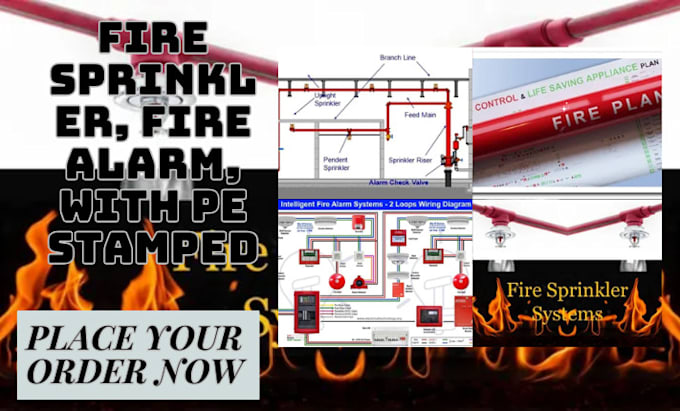 Fire sprinkler engineering plans with pe stamp by Elijah_fireengr | Fiverr