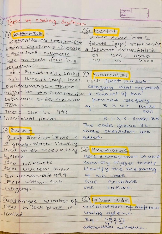 Create custom school notes by Servicecook | Fiverr