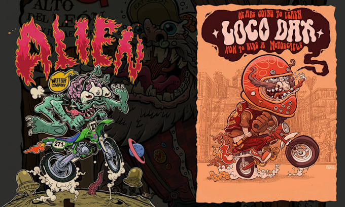 Draw rat fink illustration kustom kulture cartoon art monster ...