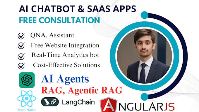 Develop ai website, ai saas, ai chatbot, ai software, ai agent, rag, chatgpt by Usmanhaider167 ...
