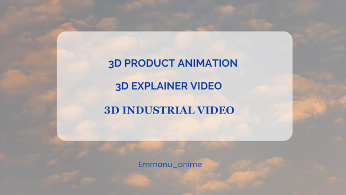 Create high quality 3d product animation, 3d explainer, and 3d ...