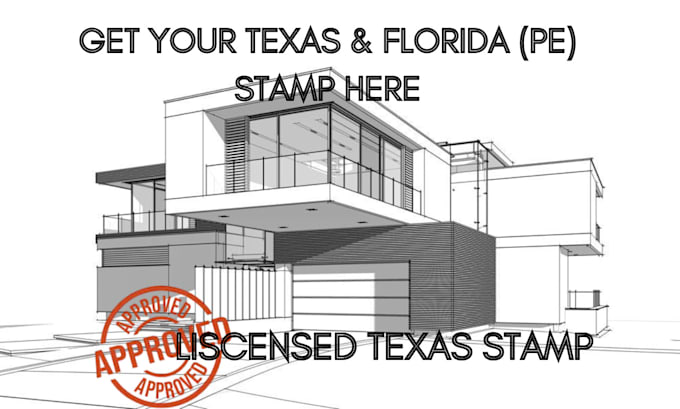 Texas and florida pe stamp, review, sign structural drawings for city ...
