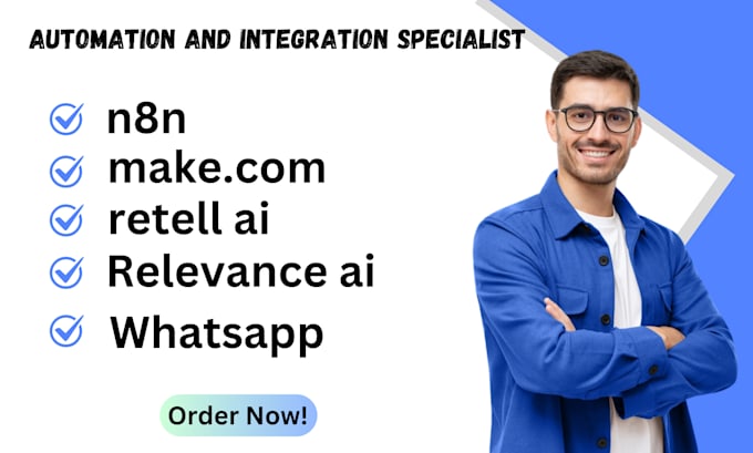 Build ai virtual assistant automations using make com, n8n,relevance ai,whatsapp by Jossy_paul ...