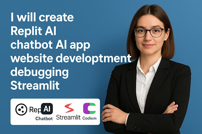 Create replit ai chatbot ai app website developtment debugging ...