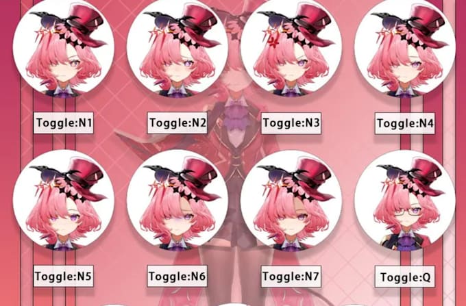 Modelo vtuber live2d, animación, plataforma vtuber, pngtuber, vroid, transmisión, kawaii, debut ...