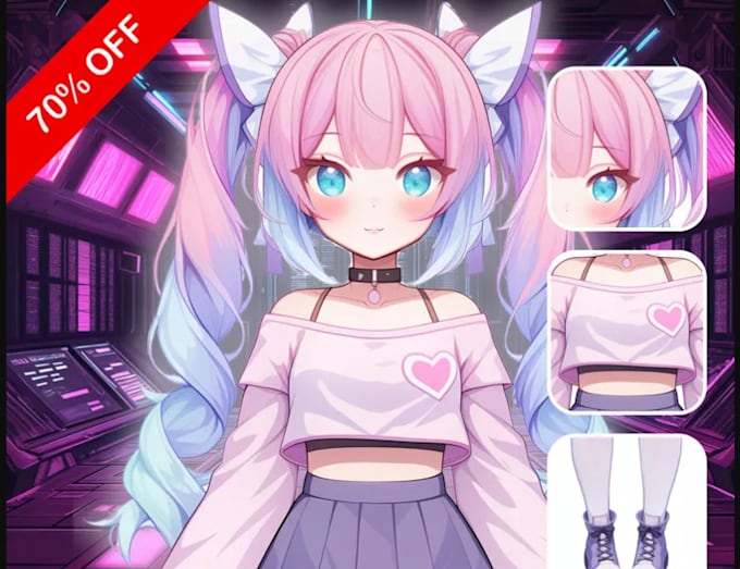 Streamer vtuber live2d model,rig,toggles, vroid,pngtuber,vbridger,anime ...