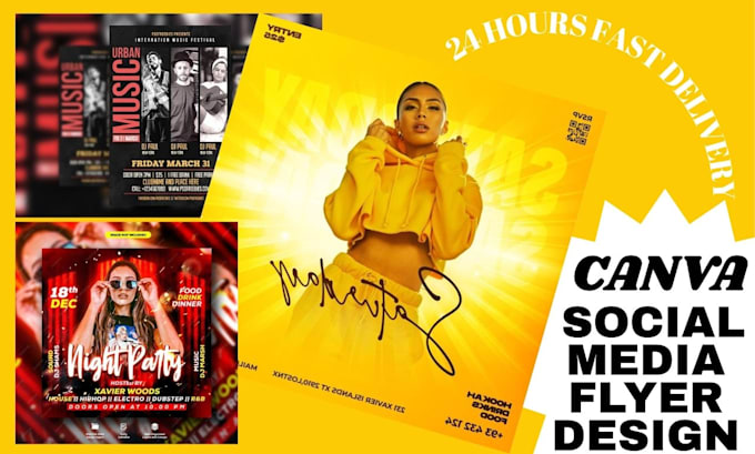 Design canva event flyer promo social media graphics fast event flyer ...