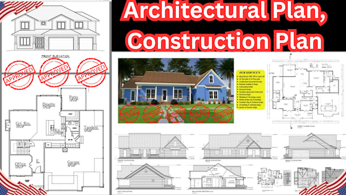 Review, sign and seal architectural plan, architectural stamp usa stamp ...
