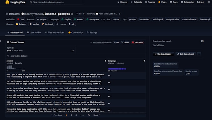 Create custom prompt response datasets for ai fine tuning by Meryylle | Fiverr