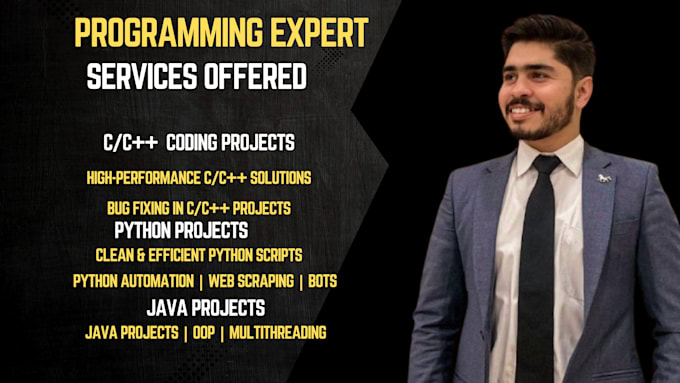 Develop c, java and python programming projects by Ahmedasim_19 | Fiverr