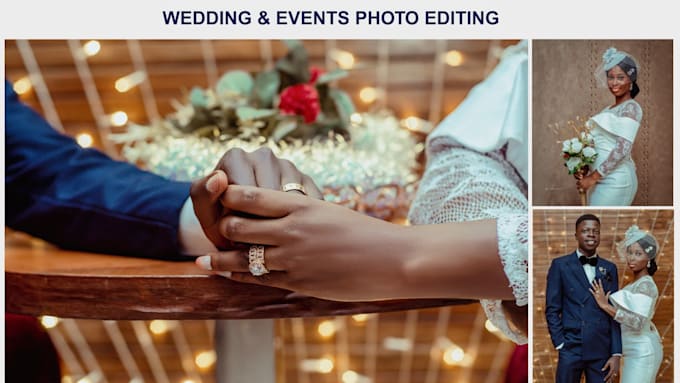 Do bulk wedding photo editing, cull, batch edit event photos by Dorcasoluwayemi | Fiverr