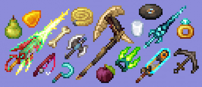 Create pixel art weapons, armour and tools for minecraft by ...