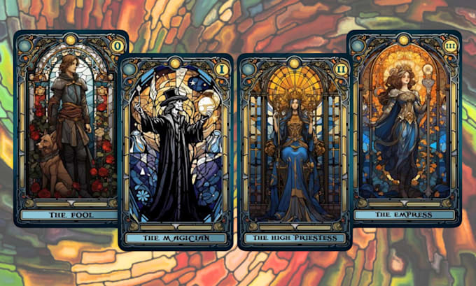 Custom tarot card design, tarot reading card design card game design ...