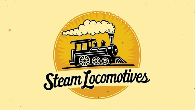 Do high quality steam locomotive logo with express delivery by Wilfred ...
