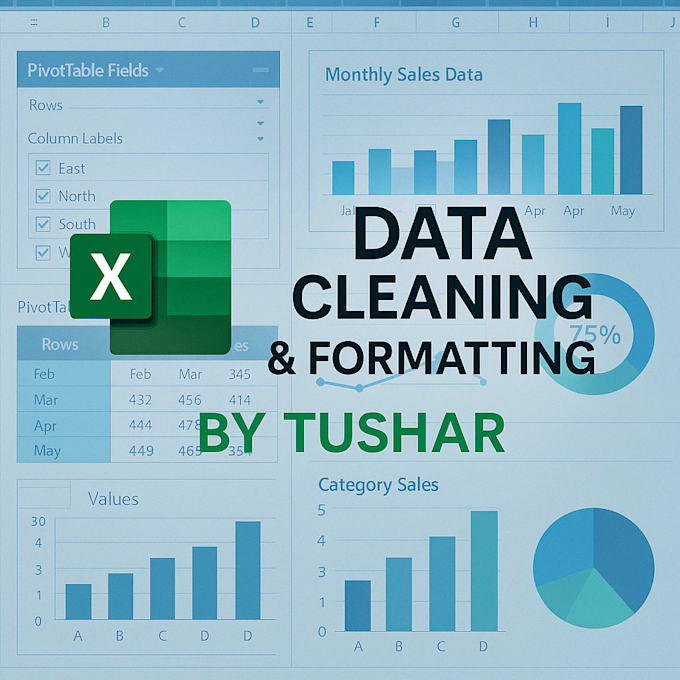 Clean format merge split and visualize excel data by Datawiz_analyti ...