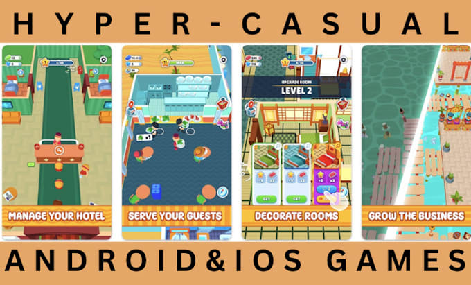 Develop hyper casual arcade game endless runner puzzle mobile game in unity by Janetmaxwell | Fiverr