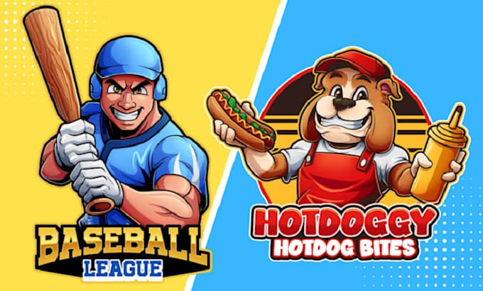 Design caricature mascot logo cartoon character cartoon portrait log ...