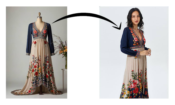 Showcase your clothes on ai model and do realistic modeling for ...