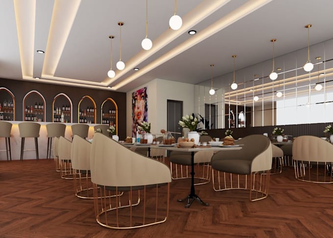Optimize 3d restaurant render, 3d hotel, bar, lounge, cafeteria,spa,cgi interior by Sanusiolu ...